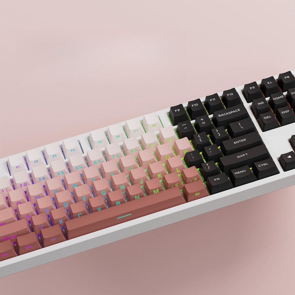 KeyCapUS | OEM/Cherry Double-Shot PBT Keycap Set - Rouge Gradient