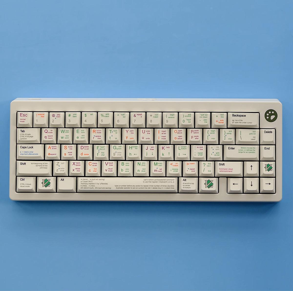 KeyCapUS | Cherry Dye-Sub PBT Keycap Set - VIM Developer/Programmer/Coder
