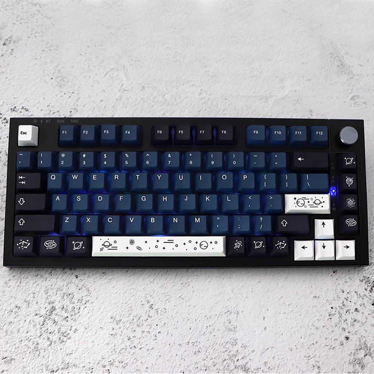 KeyCapUS | Cherry Profile Dye-Sub PBT Keycap Set - Milky Way Galaxy