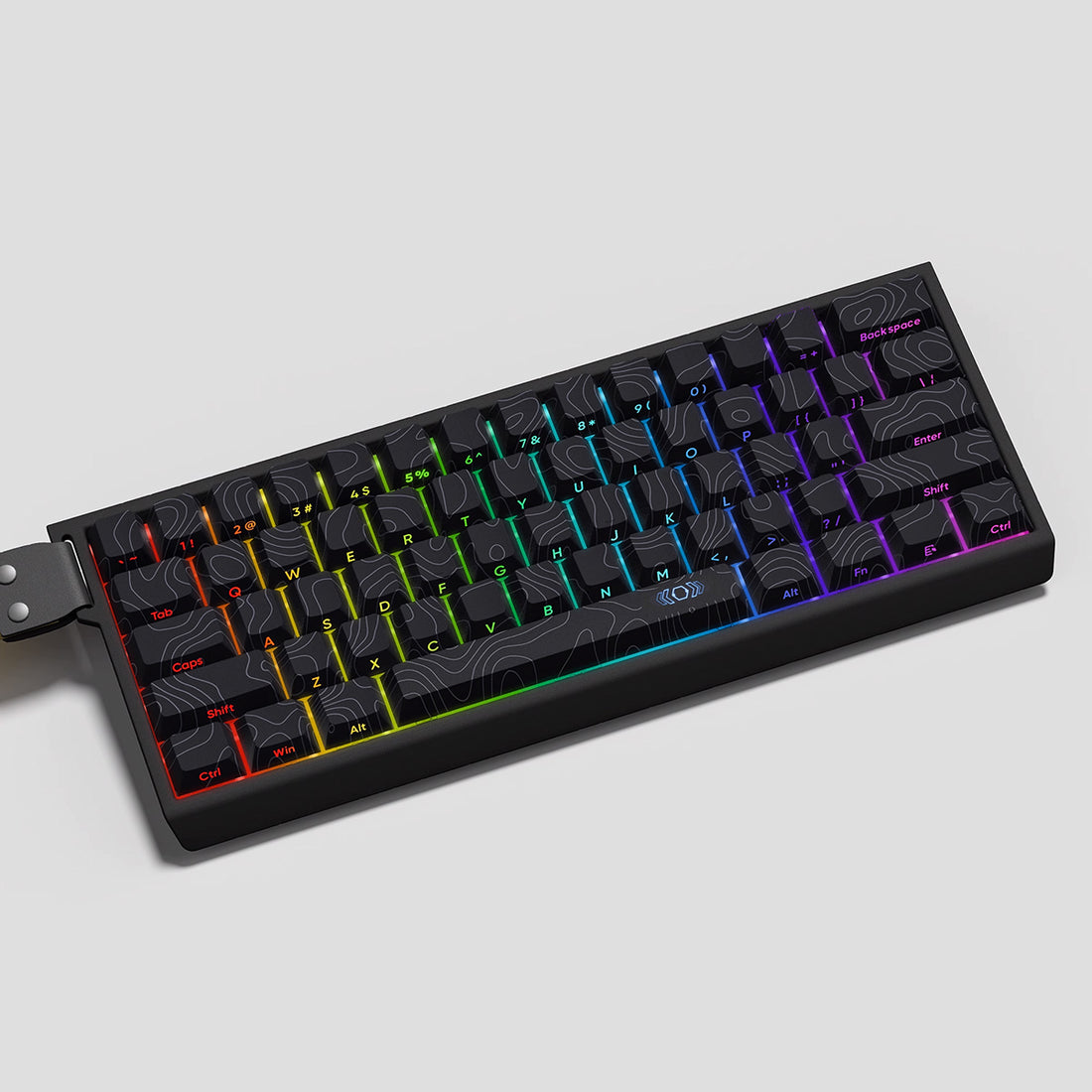 KeyCapUS | Cherry Profile Dye-Sub PBT Keycap Set - Black Contour